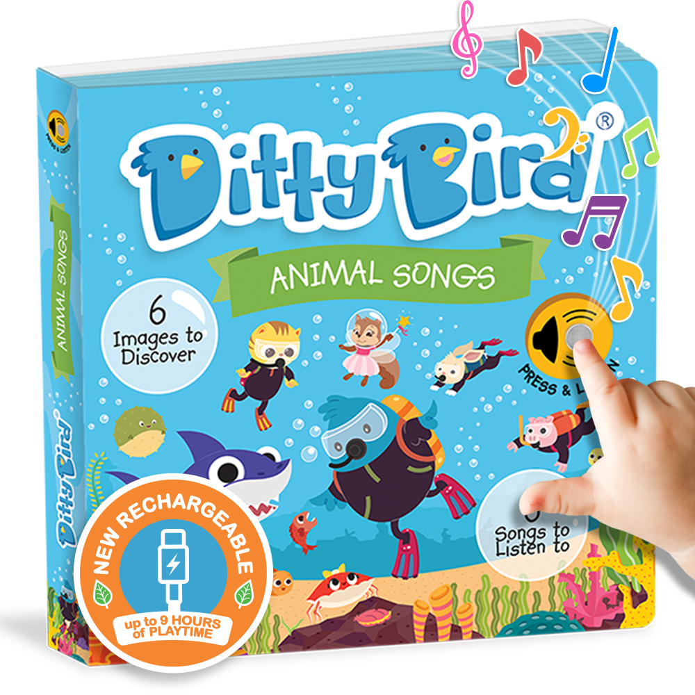 Ditty Bird | Animal Songs | Interactive Song Book Rechargeable